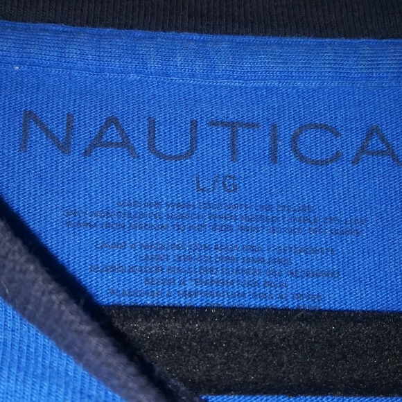 Nautica | Shirts | Nautica Blue Spell Out Graphic Tshirt | Poshmark